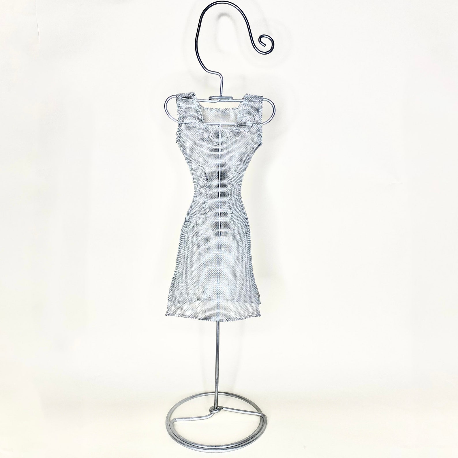 IKEA Vintage Wire Metal Mesh Female Dress Form Stand Collectible 23 ...