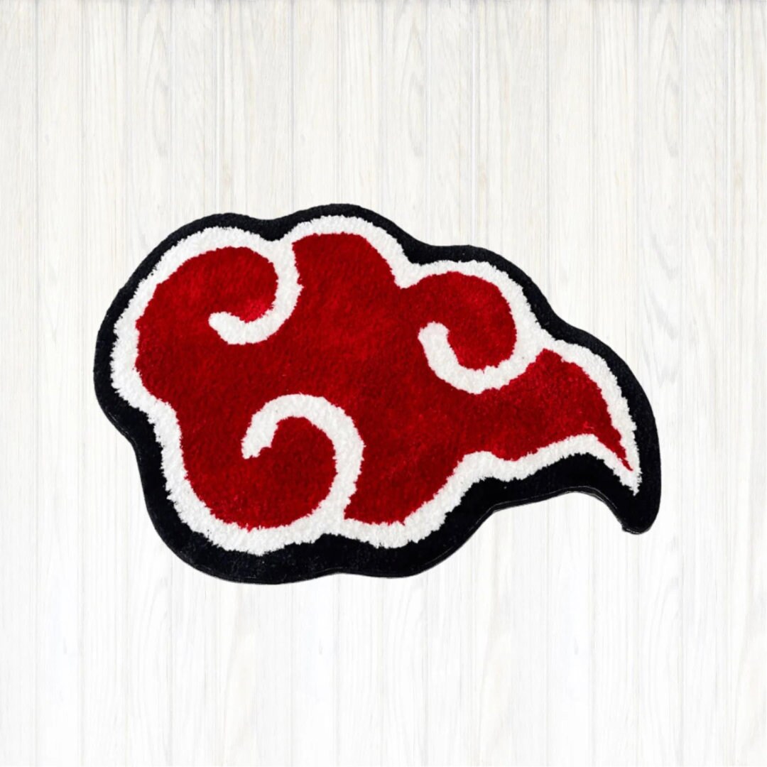 Anime Akatsuki Red Cloud Rug Stylish Home Decor for Anime Fans - Etsy