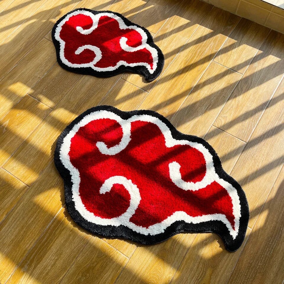 Anime Akatsuki Red Cloud Rug Stylish Home Decor for Anime Fans - Etsy