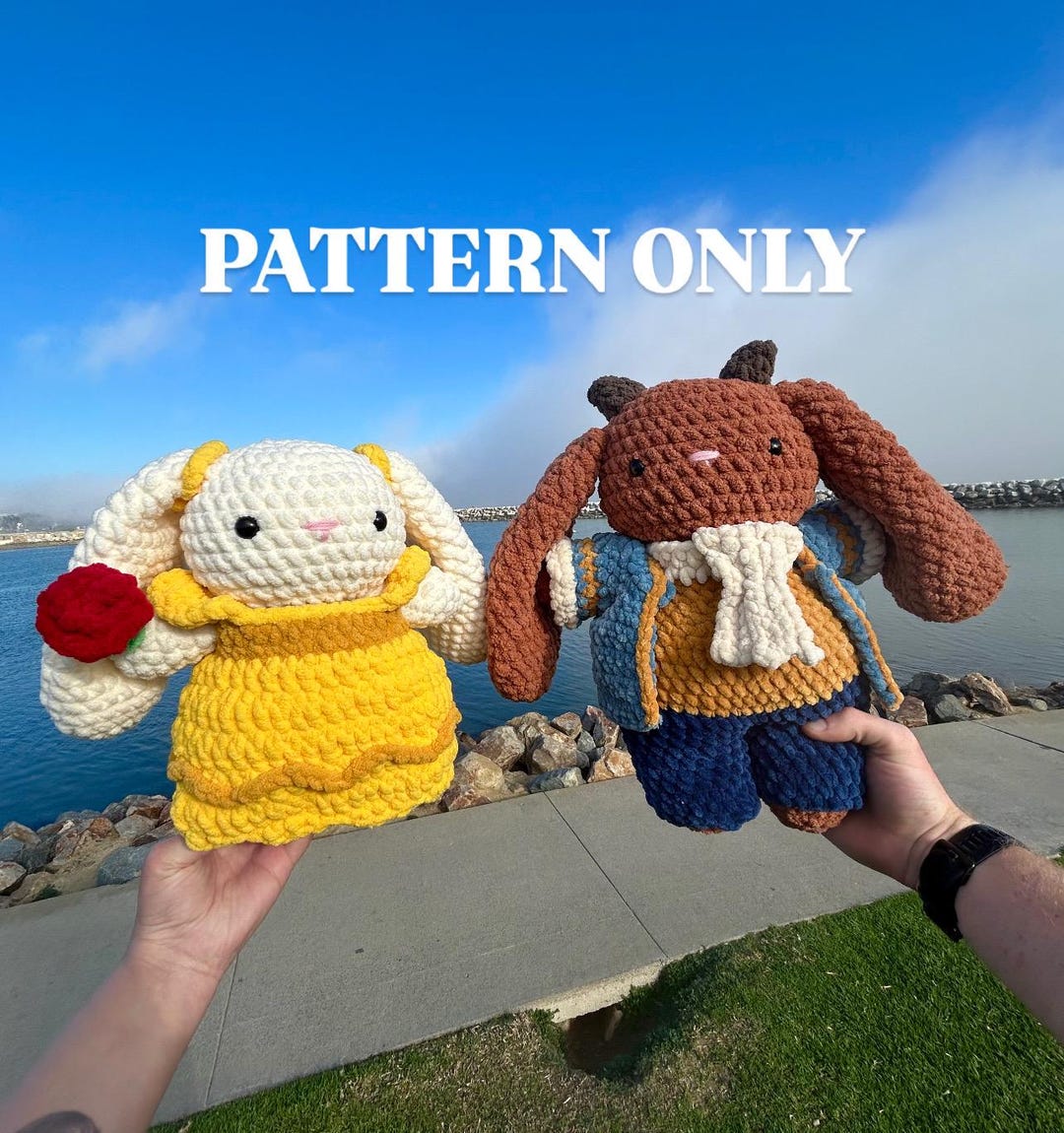 Bunny and the Beast Crochet Amigurumi Pattern (PDF Pattern) - Etsy