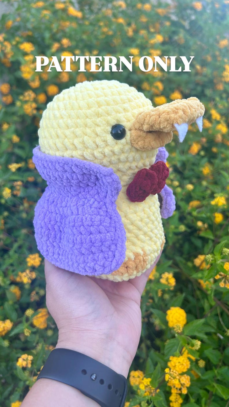 Count Quackula Crochet Pattern: Halloween Duck Amigurumi (PDF Pattern ...