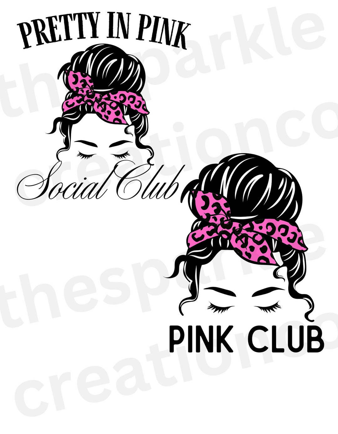 Pretty in Pink Social Club PNG PDF JPG | Pink Club - Etsy