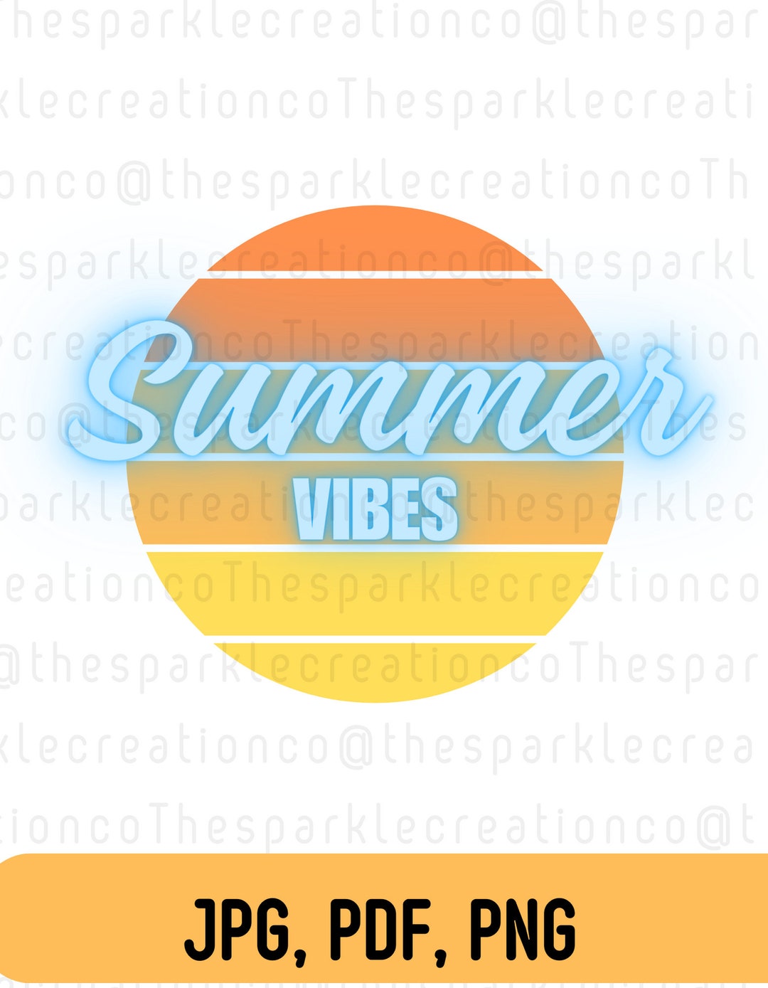 Summer Vibes PNG, PDF, JPG | Summer Png - Etsy