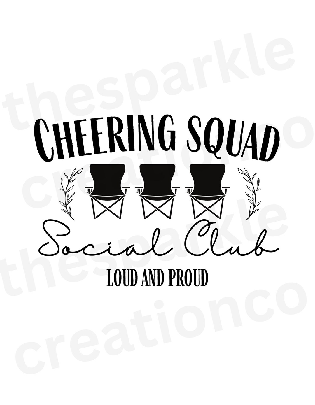 Cheering Squad Social Club Design, Loud and Proud, Sideline, Sports Fan ...