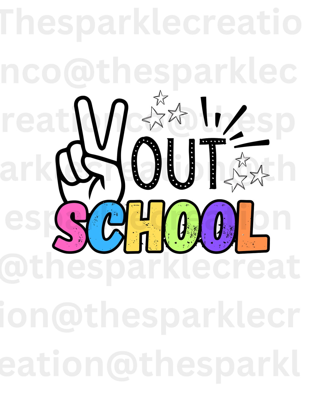 Peace Out School PNG - Etsy