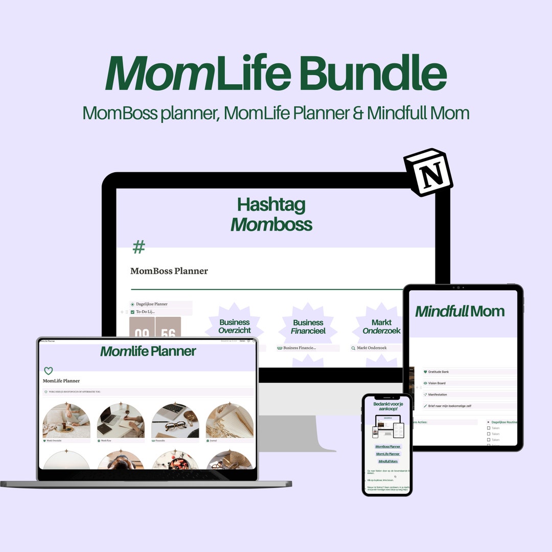 Momlife BUNDLE | Momboss Planner | Momlife Planner | Mindfull Mom | Get ...
