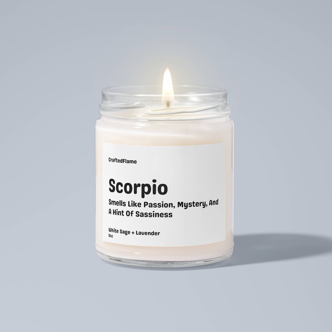 Scorpio Candle, Scorpio Birthday Gift, Star Sign Candle, Funny Zodiac ...