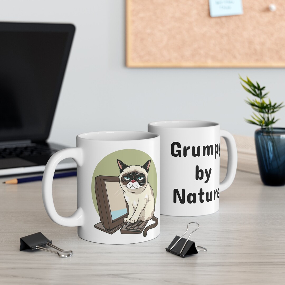 Grumpy Cat Coffee Mug Funny Coffee Mug Co Worker T High Quality Etsy