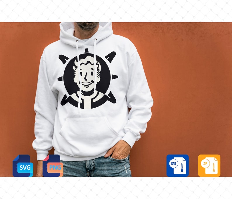 Fallout Vault boy SVG Juego temático svg, Fallout svg, vault boy svg ...