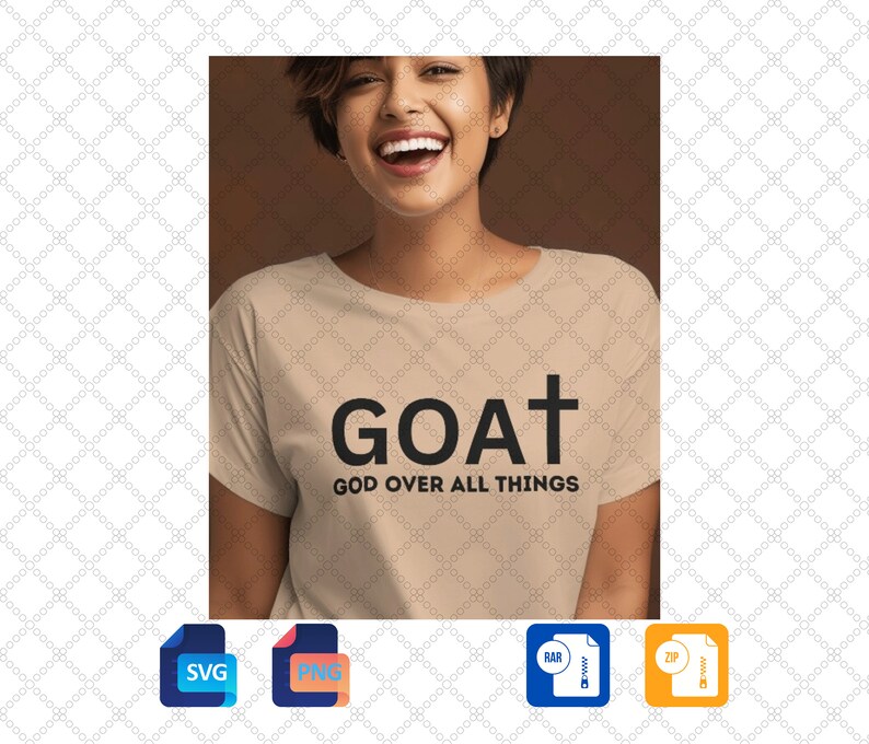 Cabra SVG, Dios sobre todas las cosas SVG, Christian Svg, Escritura, Fe ...