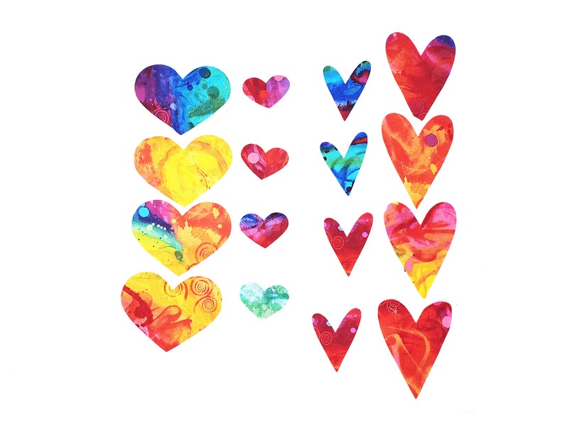 Appliqué Fabric Shapes for Quilting, Precut and Perfused Hearts 16 ...