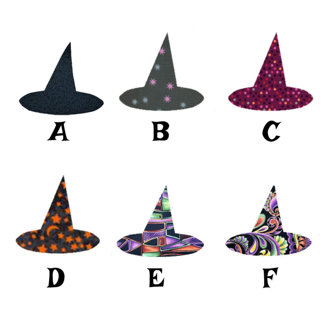 Witches Hats Appliqué Kit Sold in Groups of 5, Pre-fused Precision Die ...