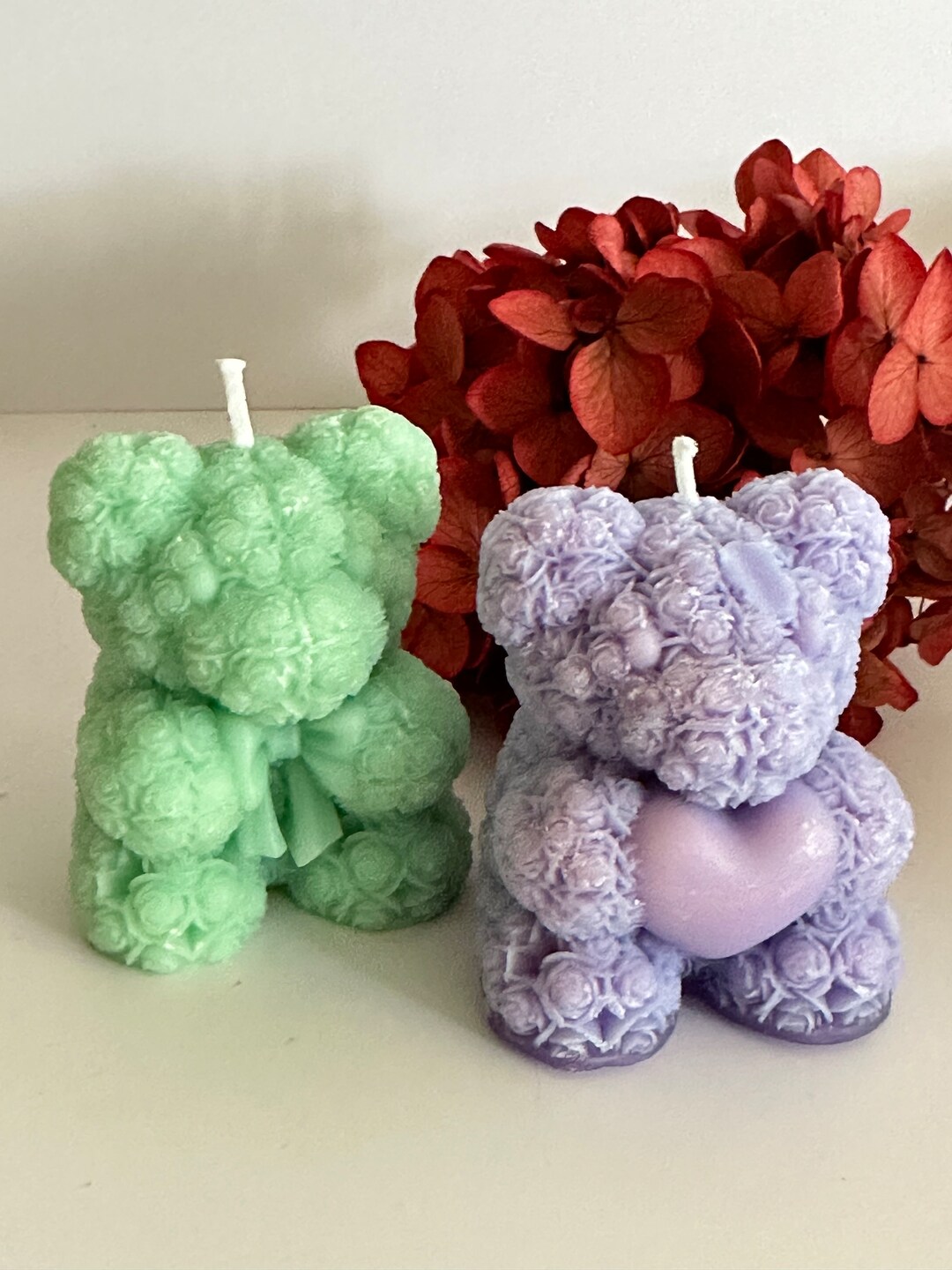 Small Bear, Shape Candle 1pc, Soy Wax Candle, Bear Candle, Birthday ...