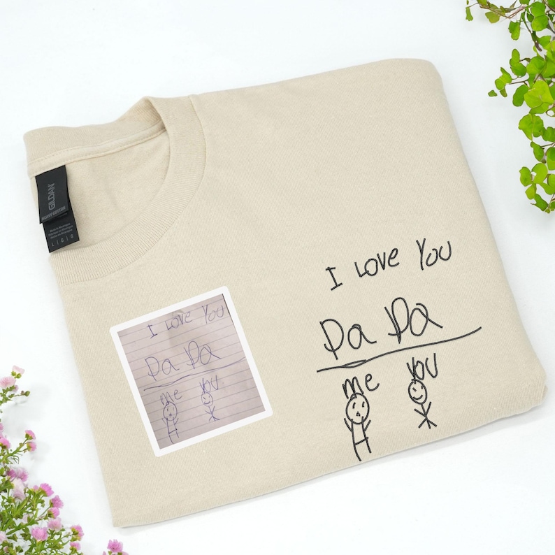 Camiseta personalizada con letra infantil - Camiseta bordada con dibujo ...
