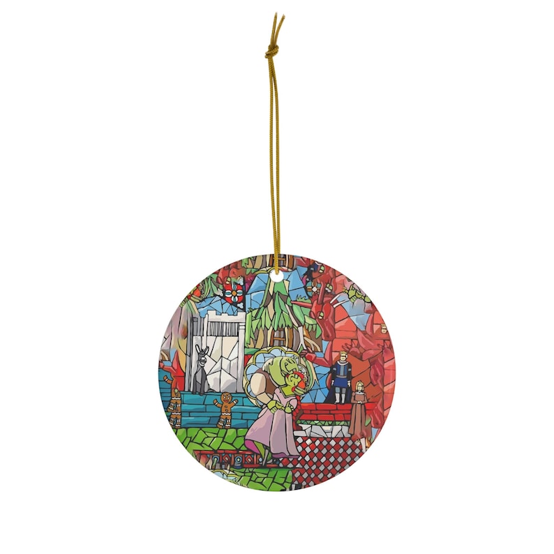 Colorful Shrek and Fiona Ornament Shrocs Ornament, Sassy Shrek Ornament ...