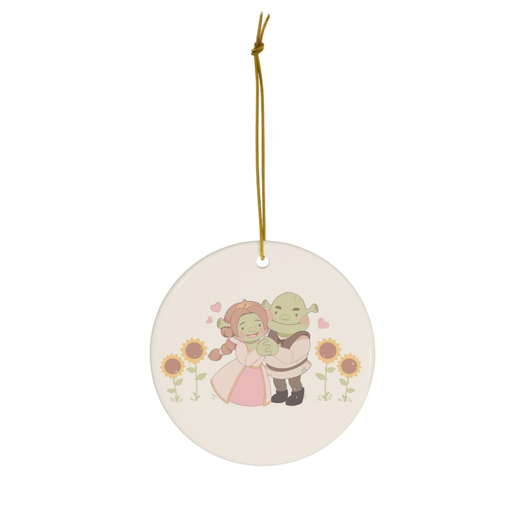 Cute Chibi Shrek and Fiona Ornament Shrek Face Ornament, Wedding ...