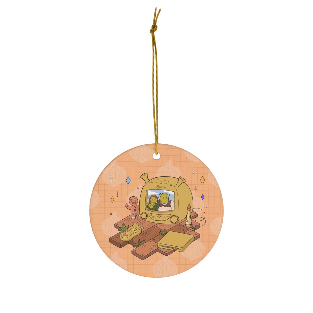 Cute Shrek and Fiona Ornament Sassy Shrek Ornament, Shrek Face Ornament ...