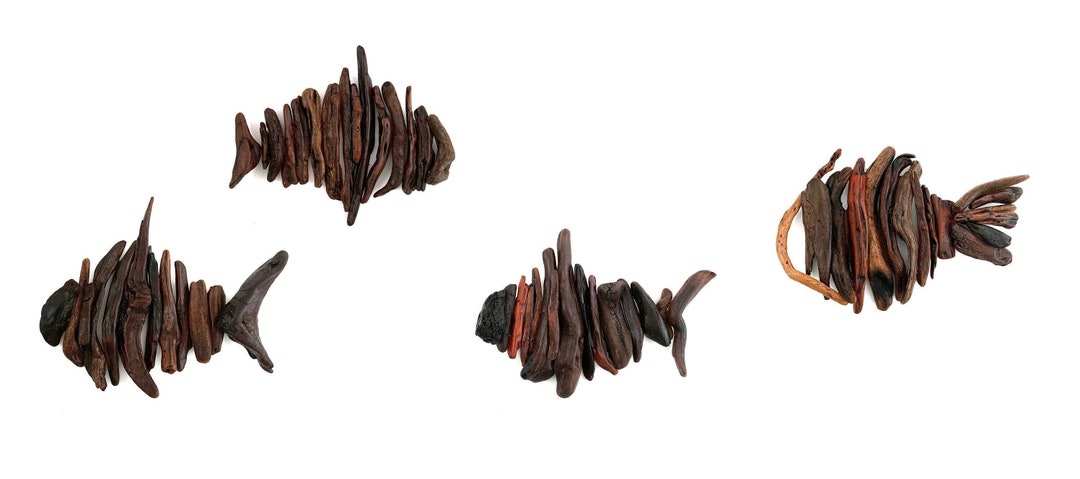 Small Fish - Driftwood Hanging Wall Art |reclaimed Wood Sculpture ...