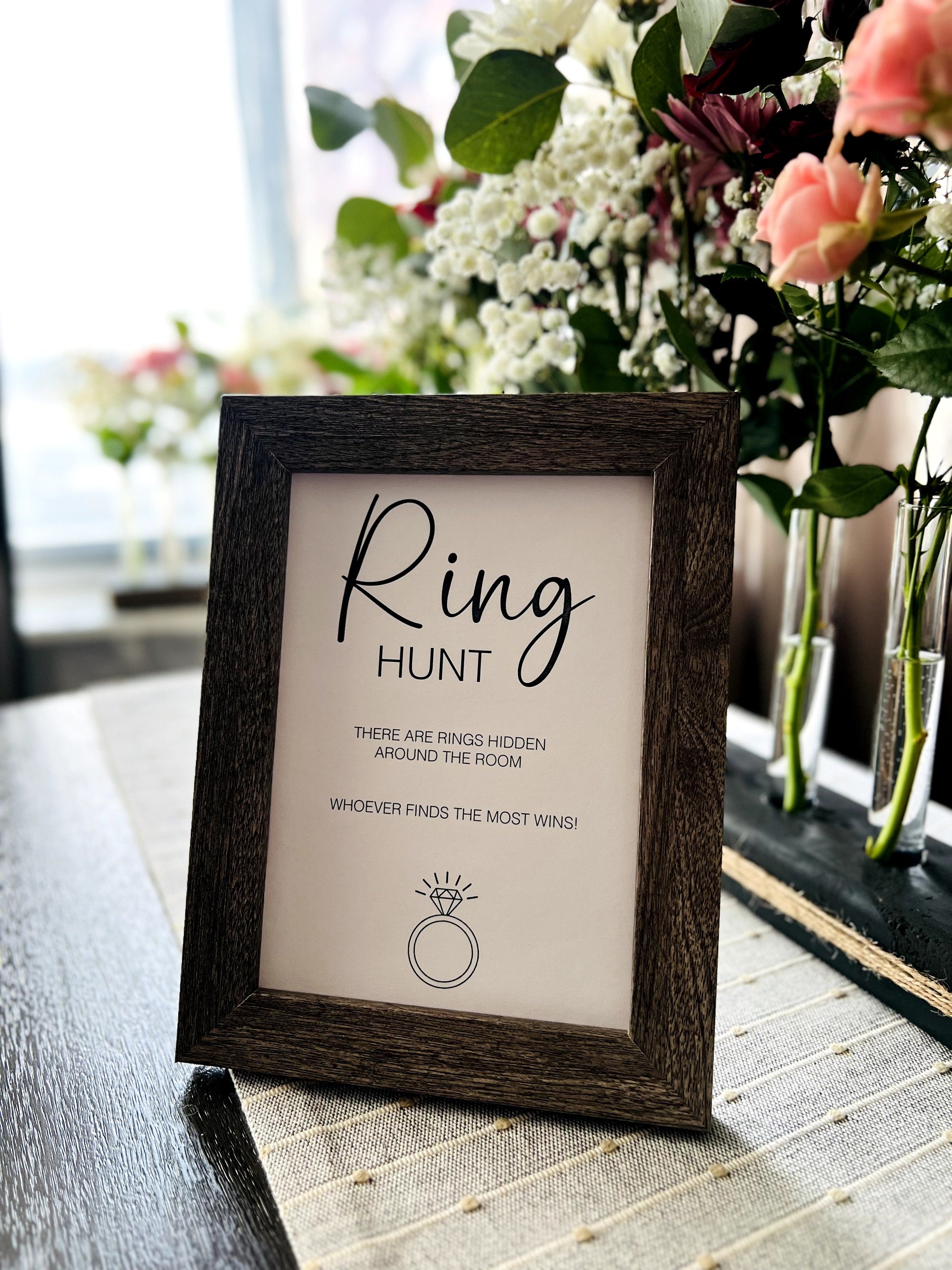 Instant Download - Ring Hunt Sign, 5x7 or 8x10 Find the Ring Sign ...