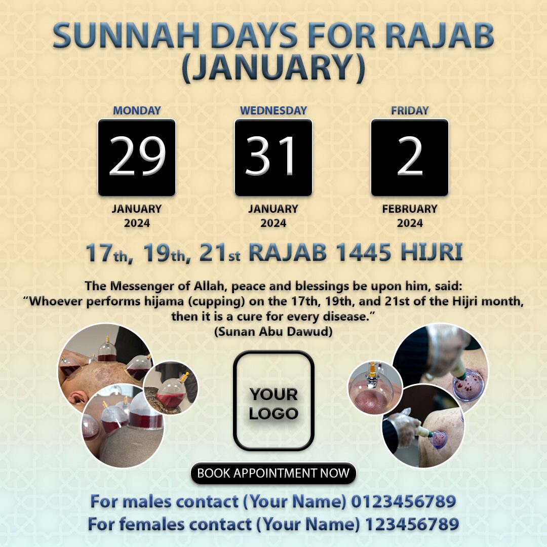 Poster Template for Hijama / Cupping Therapy Business for Social Media ...