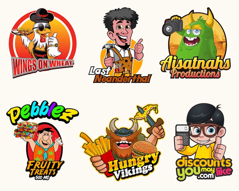 Cartoon Logo, Mascot Logo, Business Logo, Cartoon Character, Logo ...