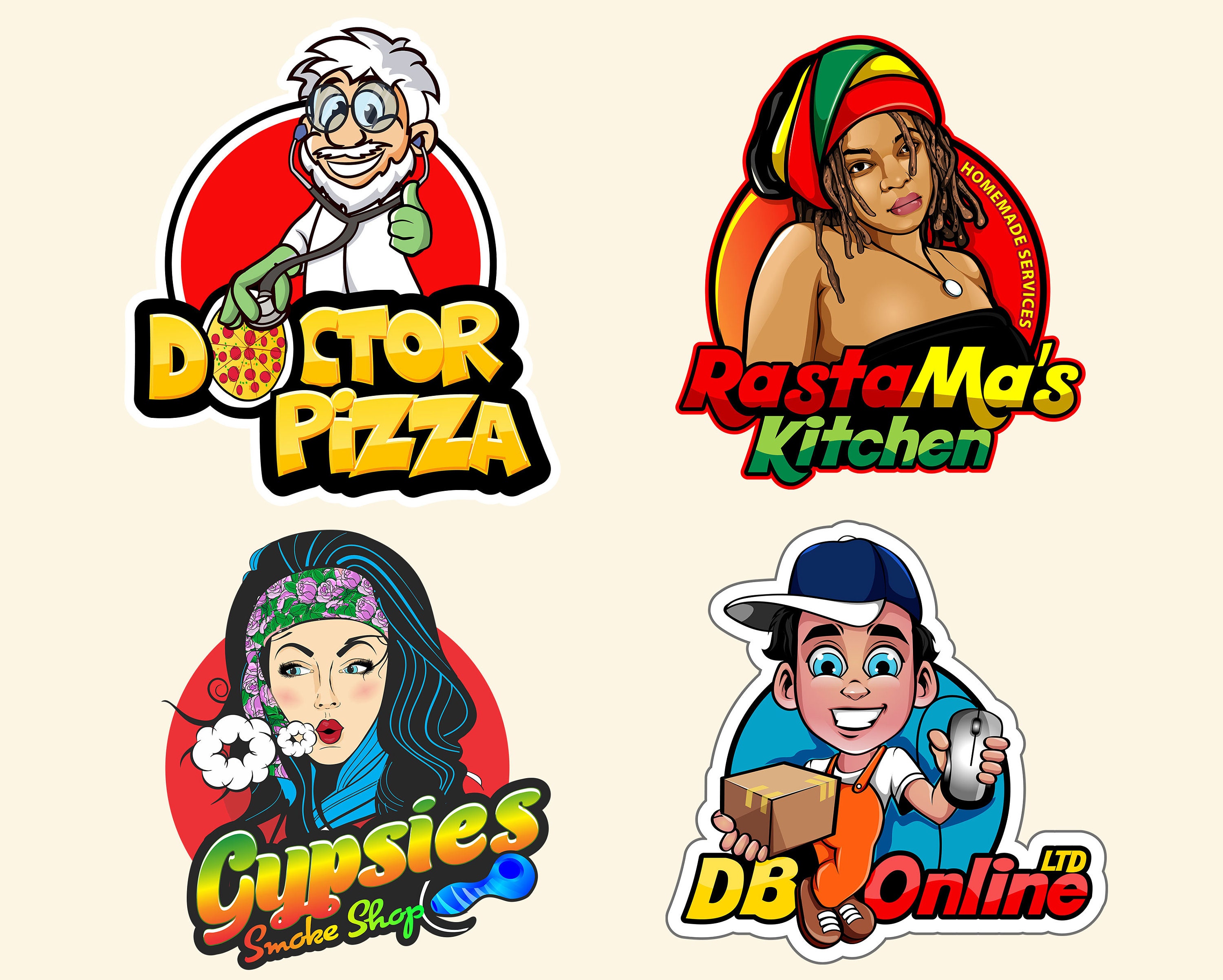 Cartoon Logo, Mascot Logo, Business Logo, Cartoon Character, Logo ...