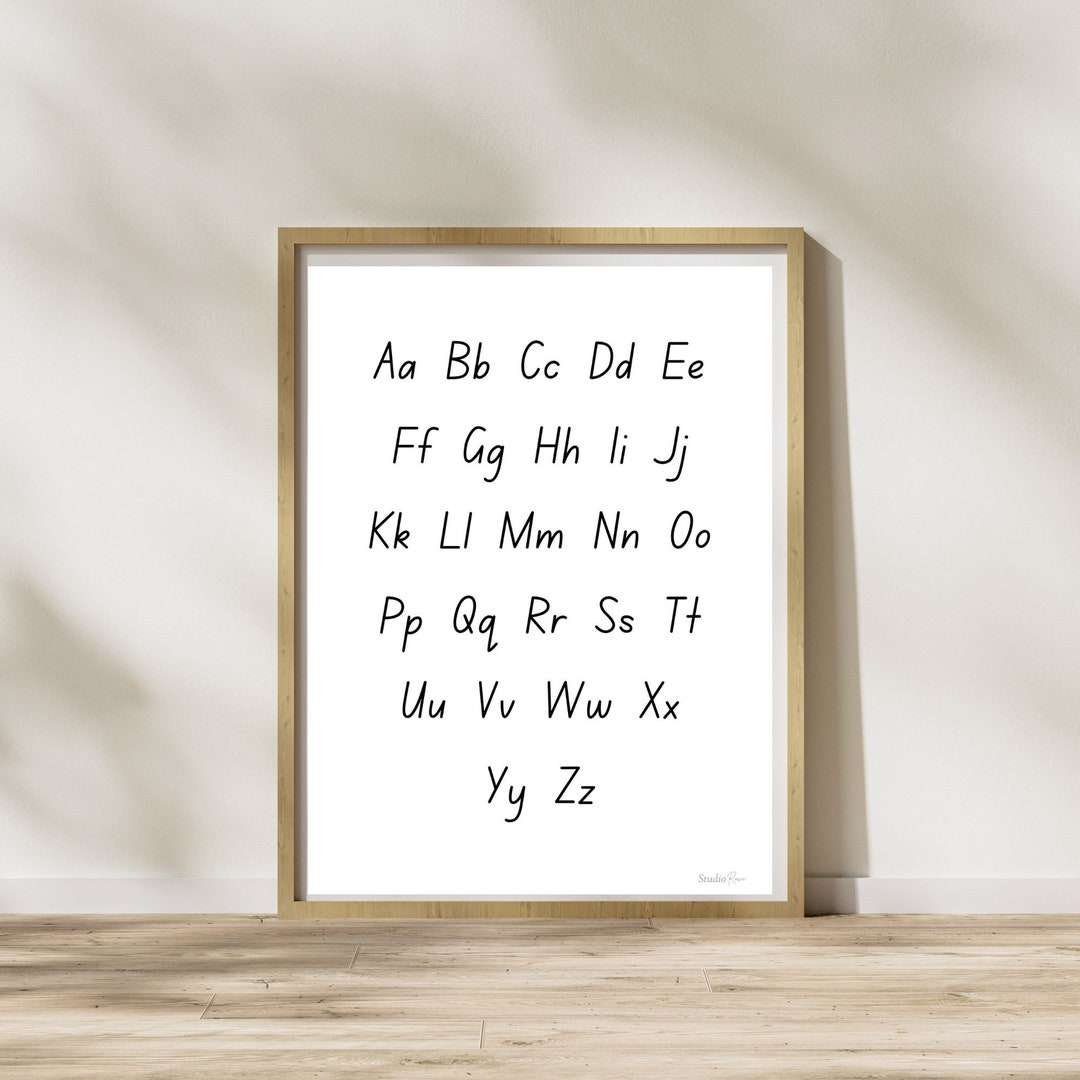 Poster ABC Uppercase and Lowercase Letter - Etsy