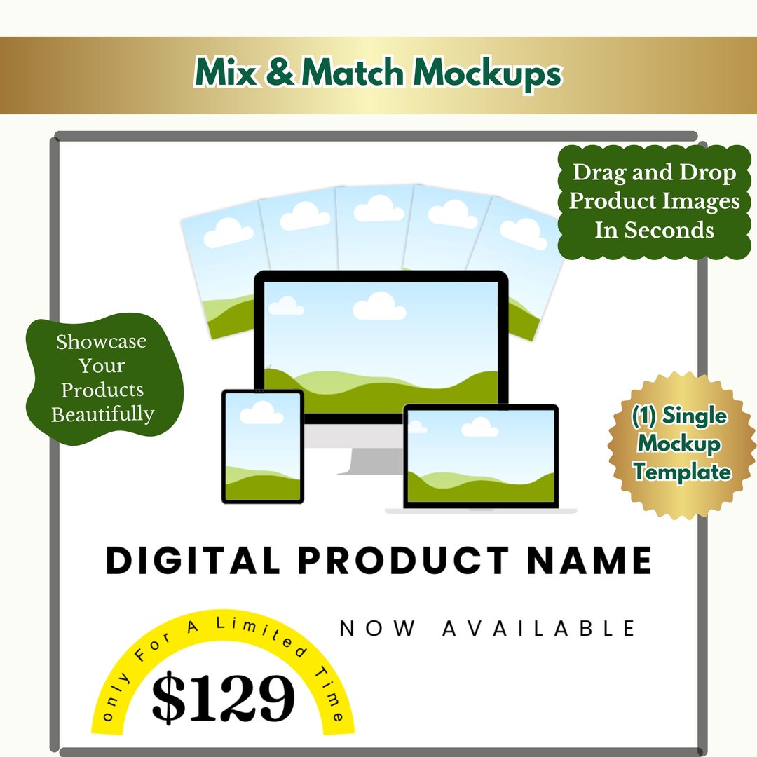 Digital Bundle Mockup Digital Product Mockup Course Mockup Template ...