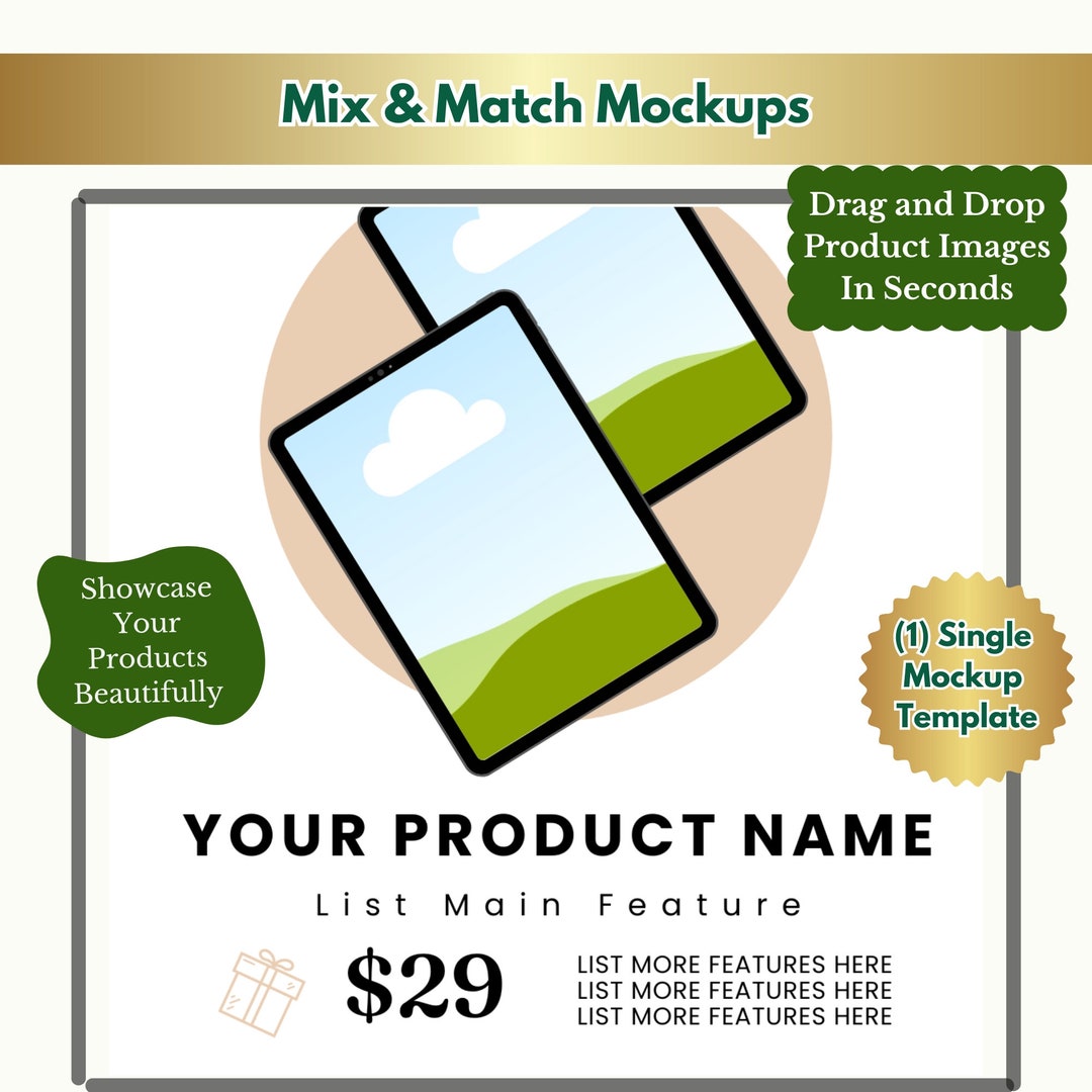 IPad Mockup Template | Digital Product Mockup | Course Mockup Template ...