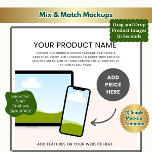 Digital Bundle Mockup | Digital Product Mockup | Course Mockup Template ...