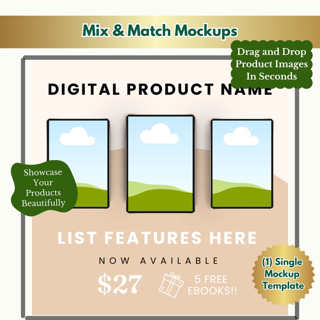 IPad Mockup Template | Digital Product Mockup | Course Mockup Template ...