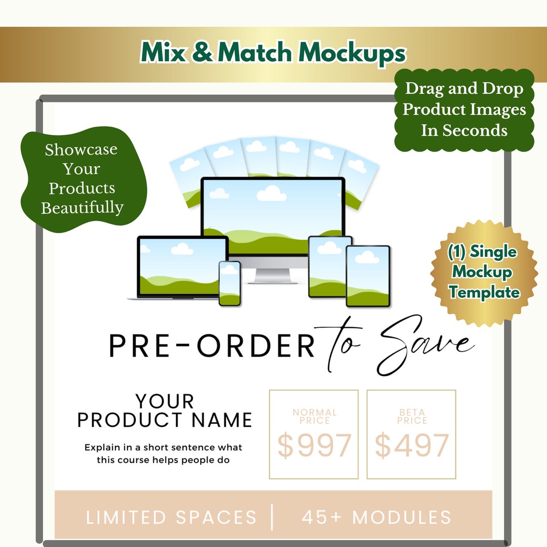 Digital Bundle Mockup Digital Product Mockup Course Mockup Template ...