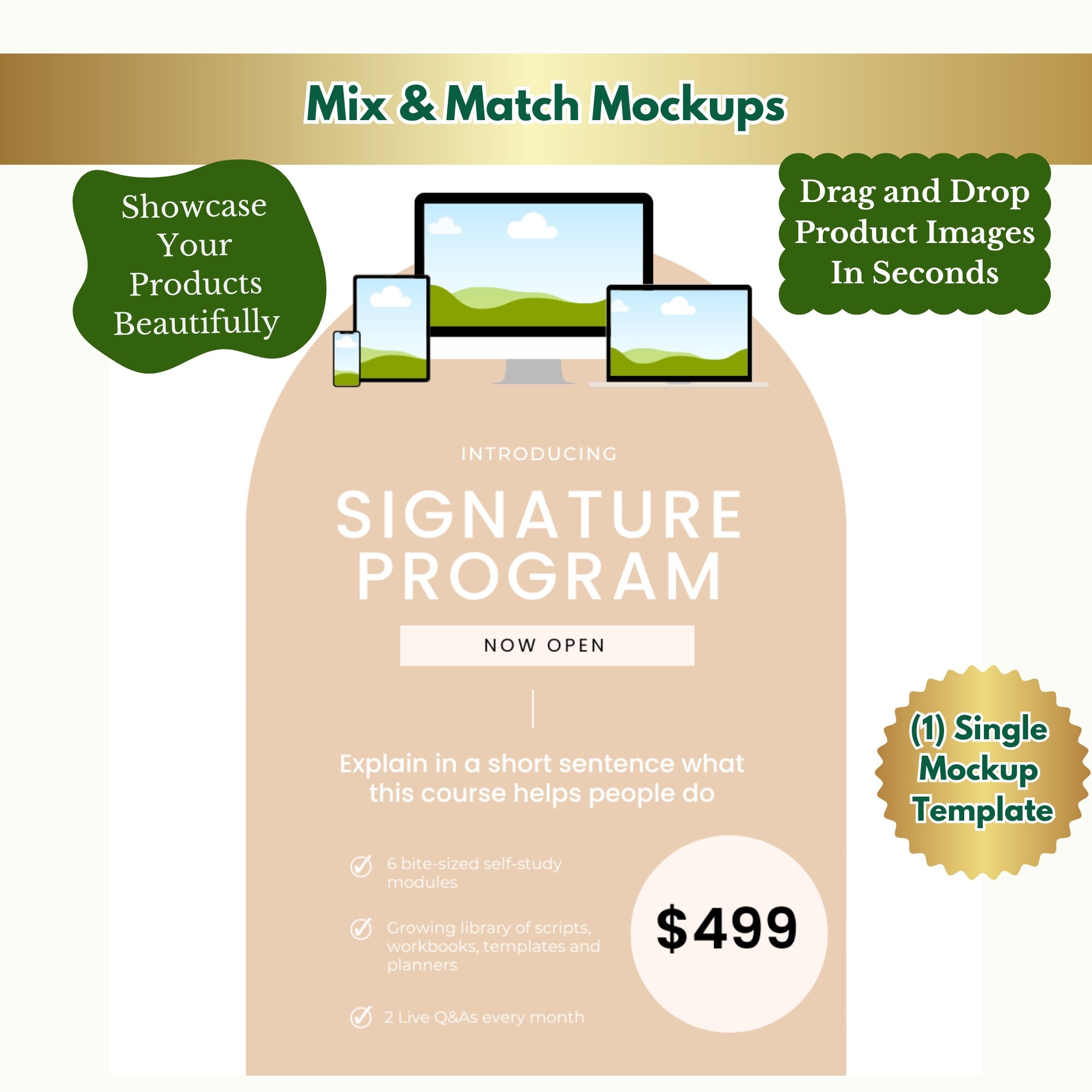 Digital Bundle Mockup Digital Product Mockup Course Mockup Template ...