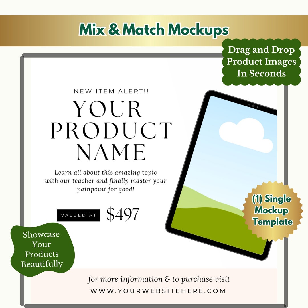 IPad Mockup Template | Digital Product Mockup | Course Mockup Template ...