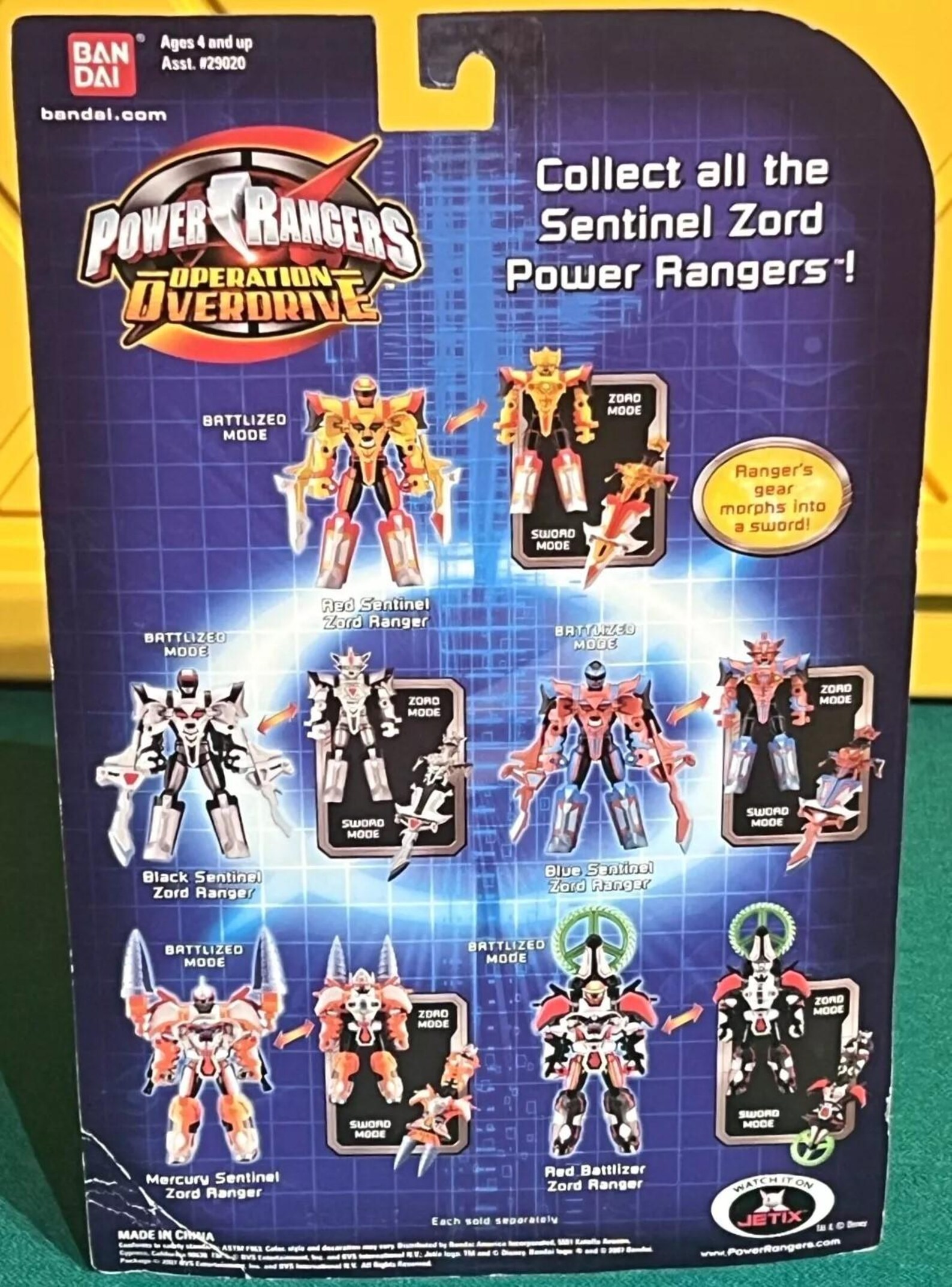Rare Power Rangers Operation Overdrive Mercury Sentinel Zord Ranger New ...