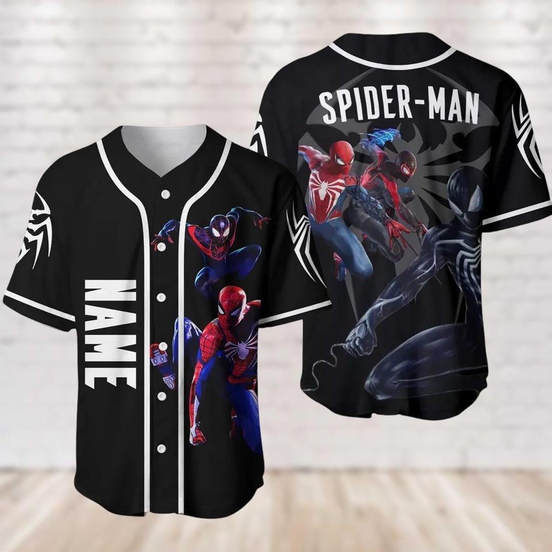 Spider Man Baseball Jersey, Marvel Avengers Baseball Shirt, Venom ...