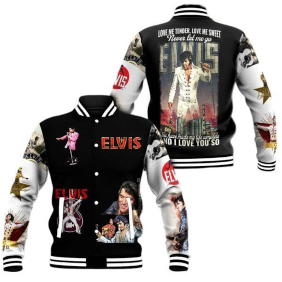 Retro Elvis Presley Jacket, Elvis Presley Baseball Jacket, King of Rock ...