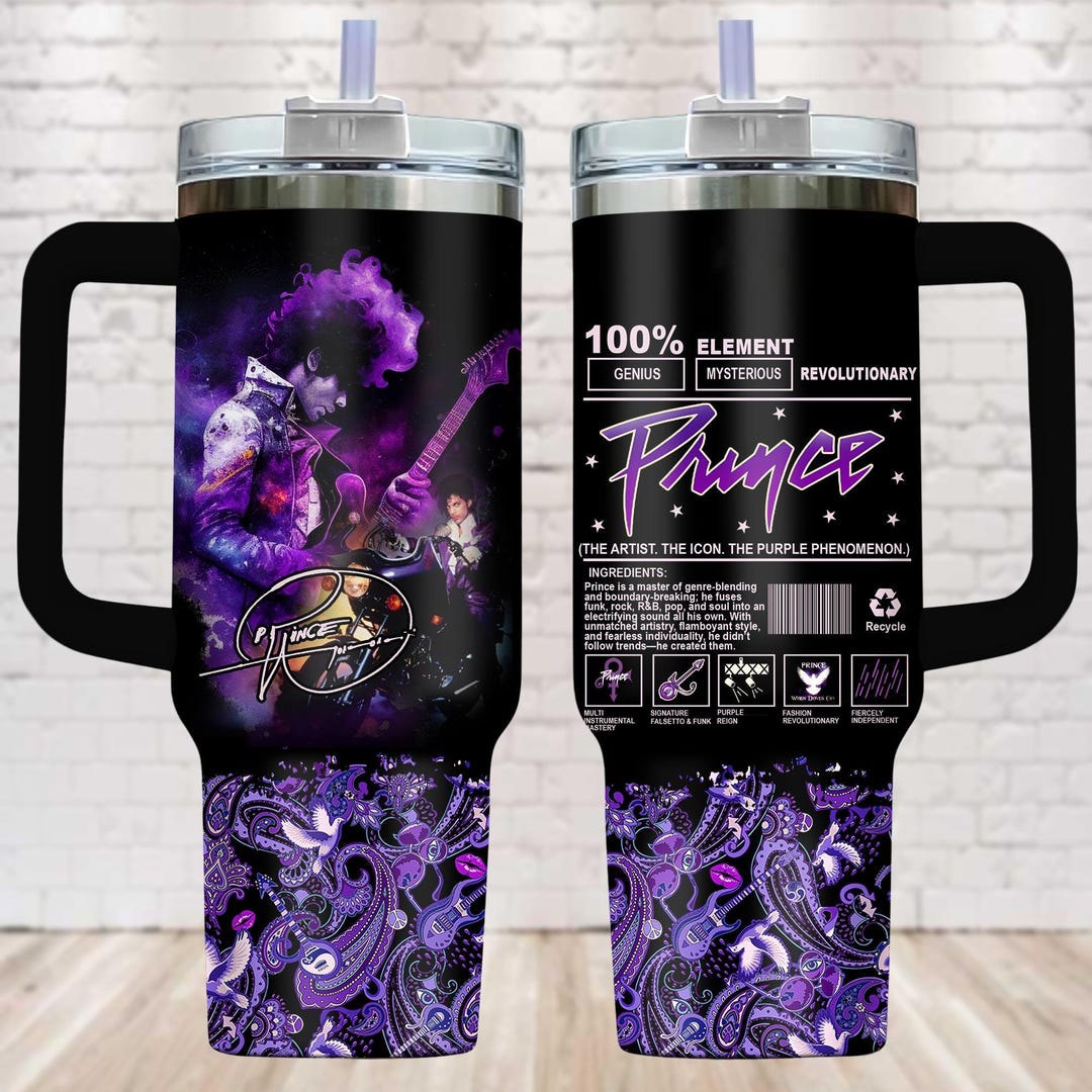 Prince Purple 40oz Tumbler, Prince Purple Tumbler Cup, Purple Rain ...