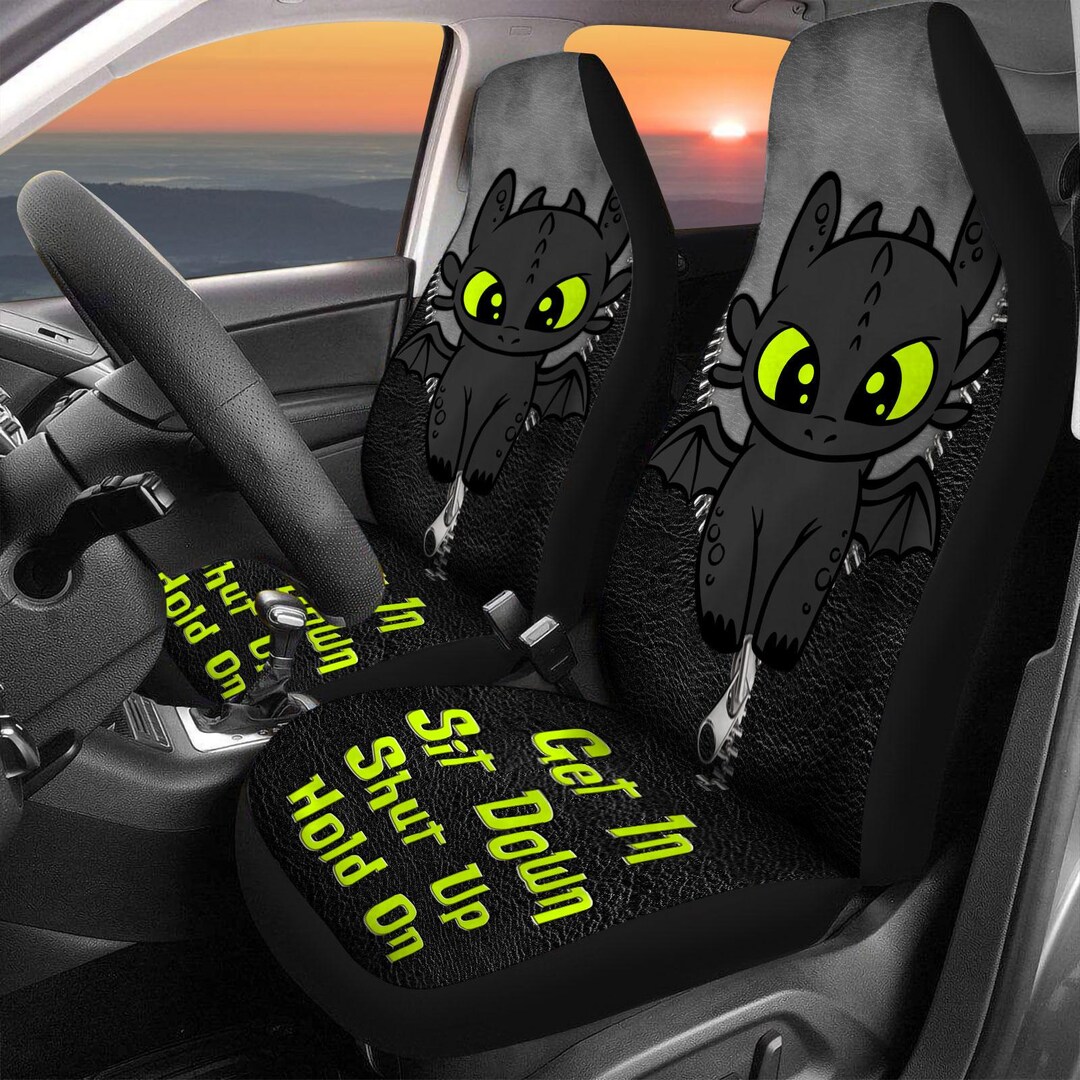 Toothless Car Seat Cover, Night Fury Seat Covers, How to Train Your ...