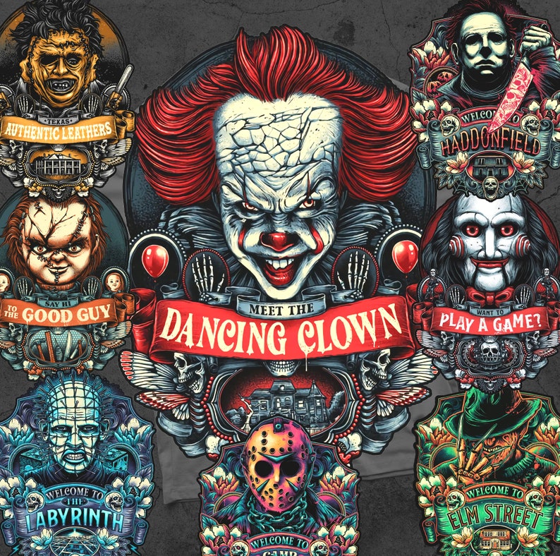 Halloween Classic HORROR Movies 8 PNG High Quality Digital Files ...