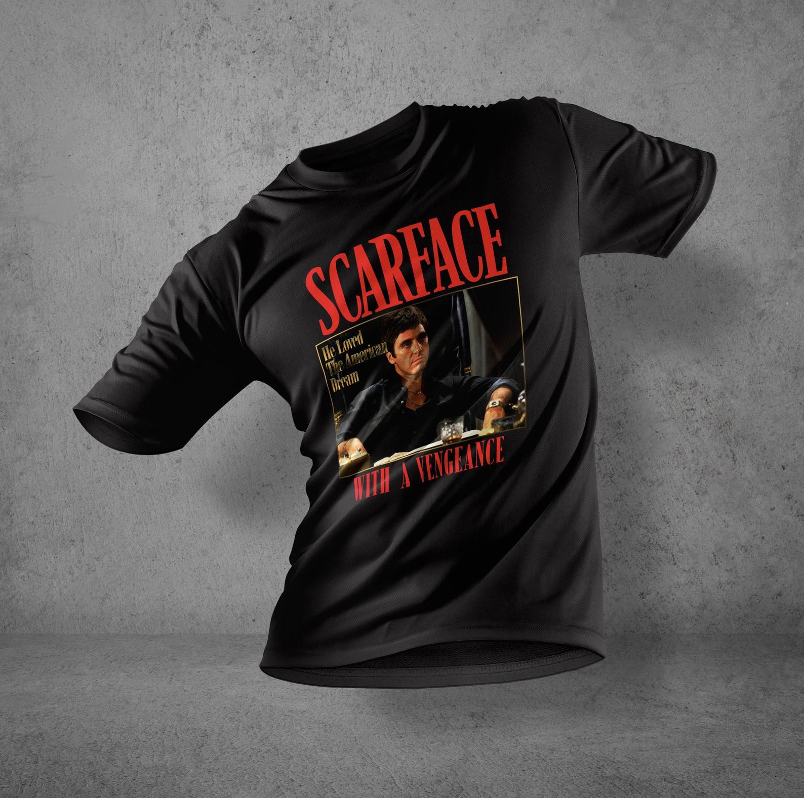 SCARFACE Venganza Digital Shirt Design HQ PNG Instant Download Ready to ...