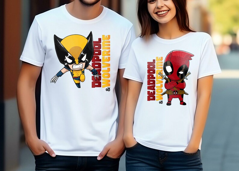DEADPOOL WOLVERINE Six Pack Duo Couples PNG T-shirts Designs Digital ...