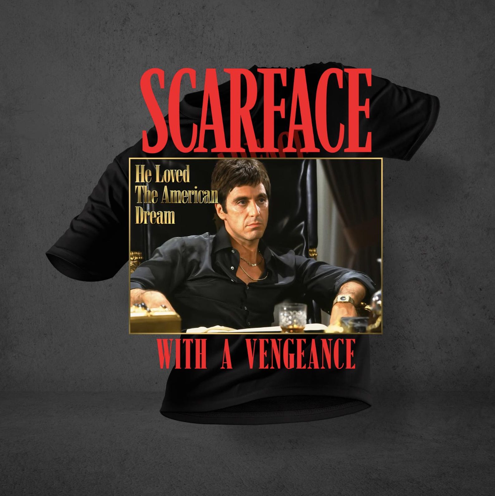 SCARFACE Venganza Digital Shirt Design HQ PNG Instant Download Ready to ...