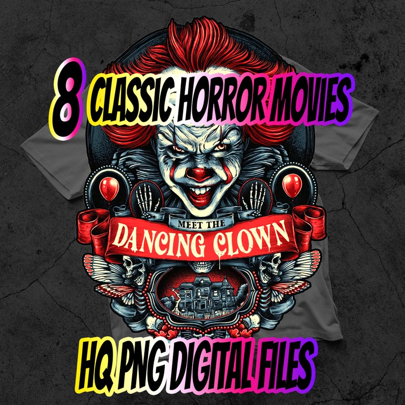 Halloween Classic HORROR Movies 8 PNG High Quality Digital Files ...