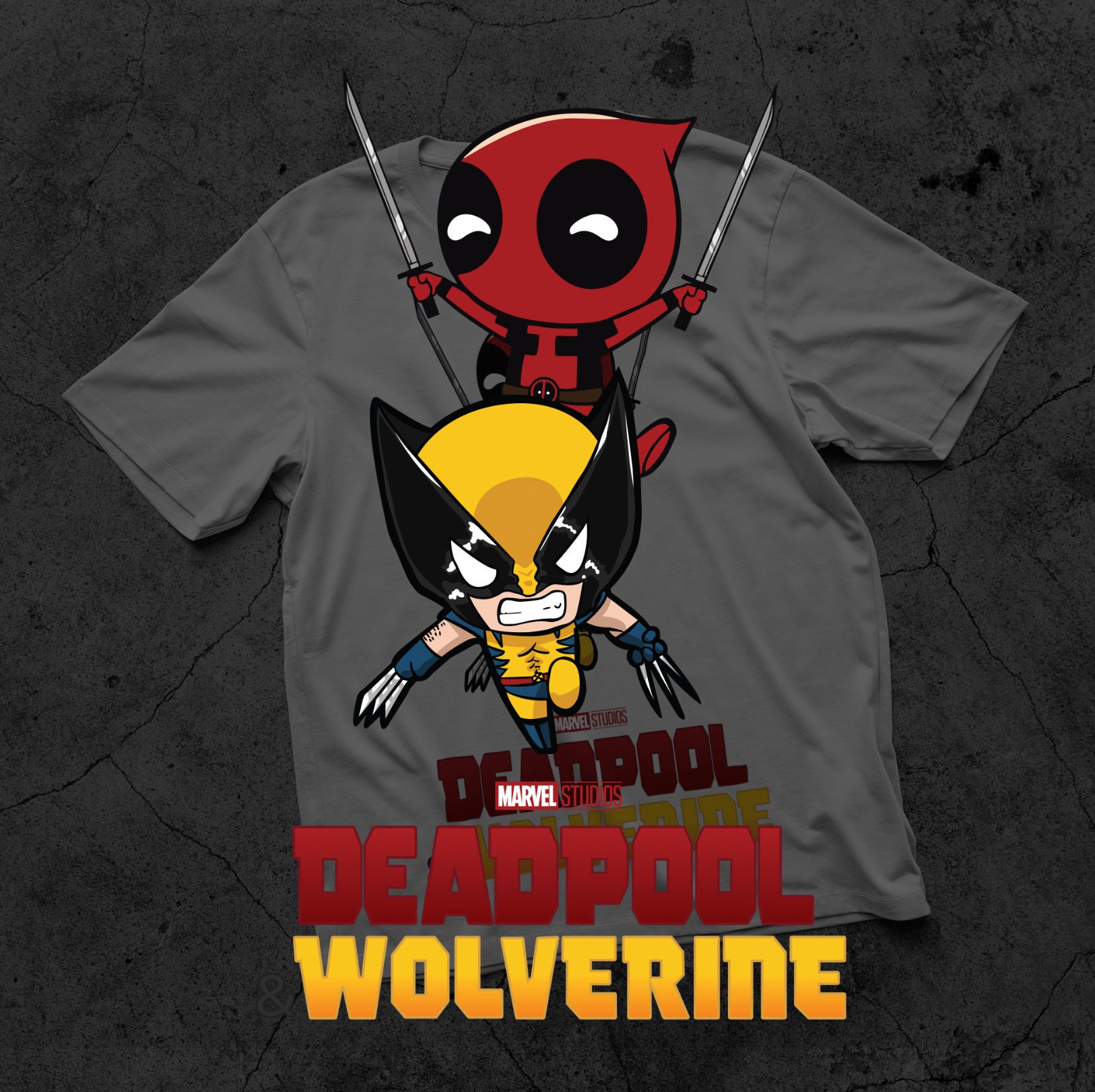 DEADPOOL Wolverine Chibi Deadpool 3 PNG HQ Digital File - Etsy
