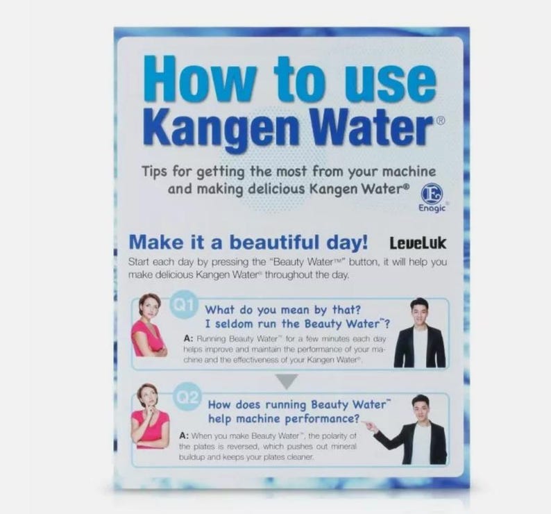 Compatible Replacement Brochure How to Use Kangen Water Single Info ...