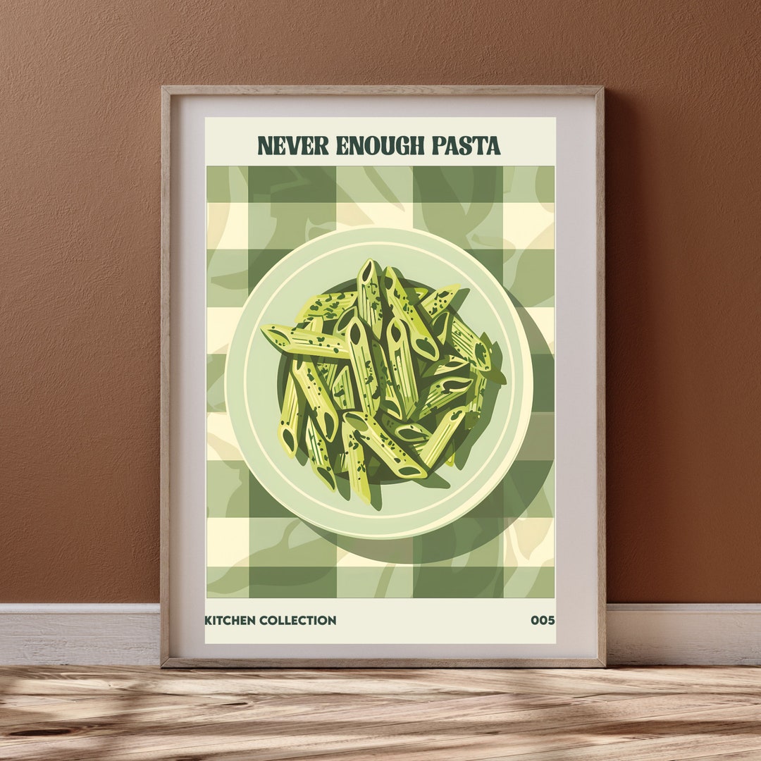 Pesto Pasta Poster to Print 33 Pasta Poster Pasta Wall Decoration Gift ...