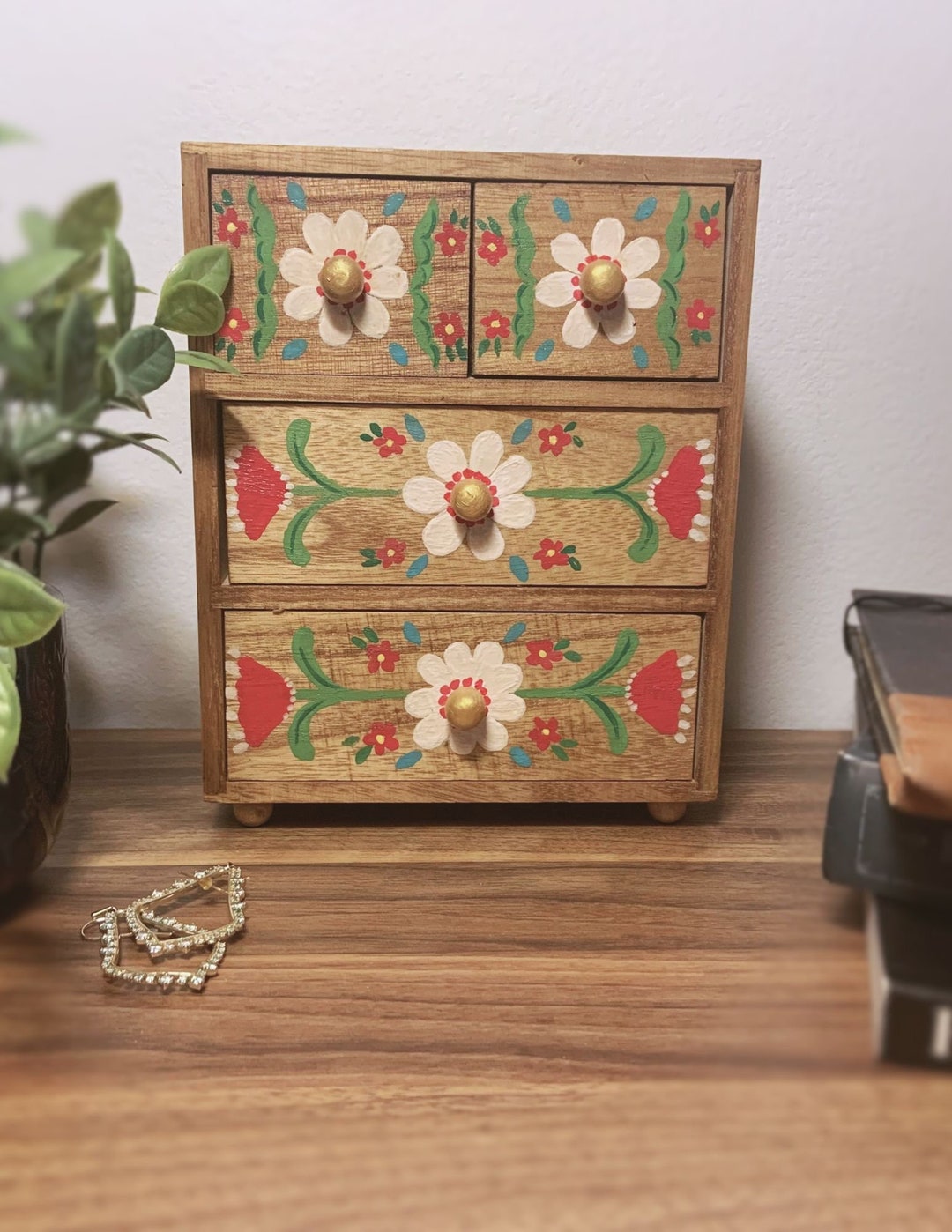 Hand Painted Boho Jewelry Box - Etsy UK