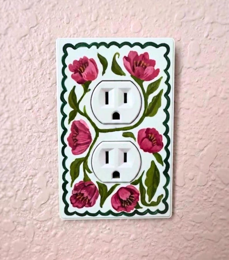 Hand Painted Screwless Outlet & Light Switch Covers | Boho Decor ...