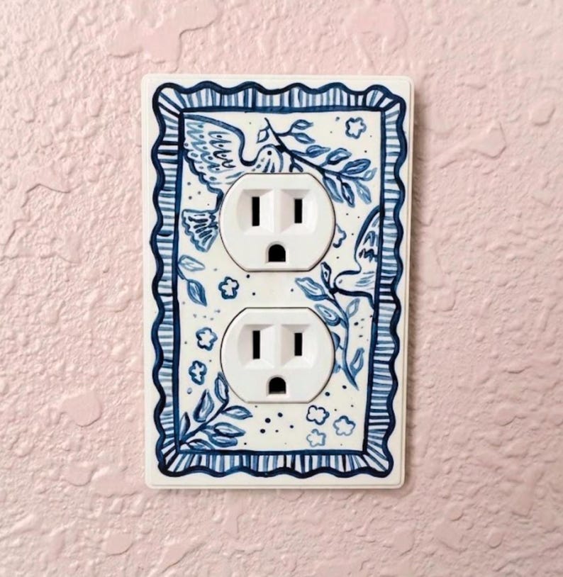 Hand Painted Screwless Outlet & Light Switch Covers | Boho Decor ...